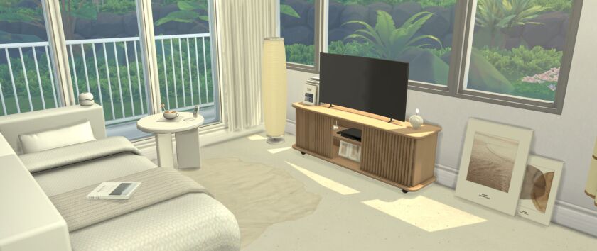 Stylish 2412 TV Table for Your Living Room Sims 4 CC Download