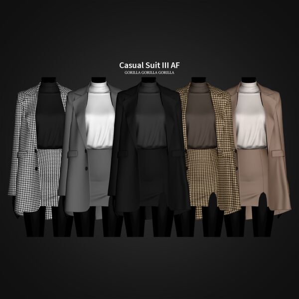 Stylish Casual Suit III for Women Sims 4 CC Download