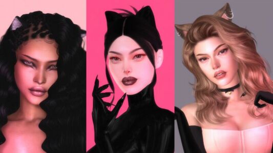 Feline Elegance: Cat Eyeliners by Obscurus Sims 4 CC Download