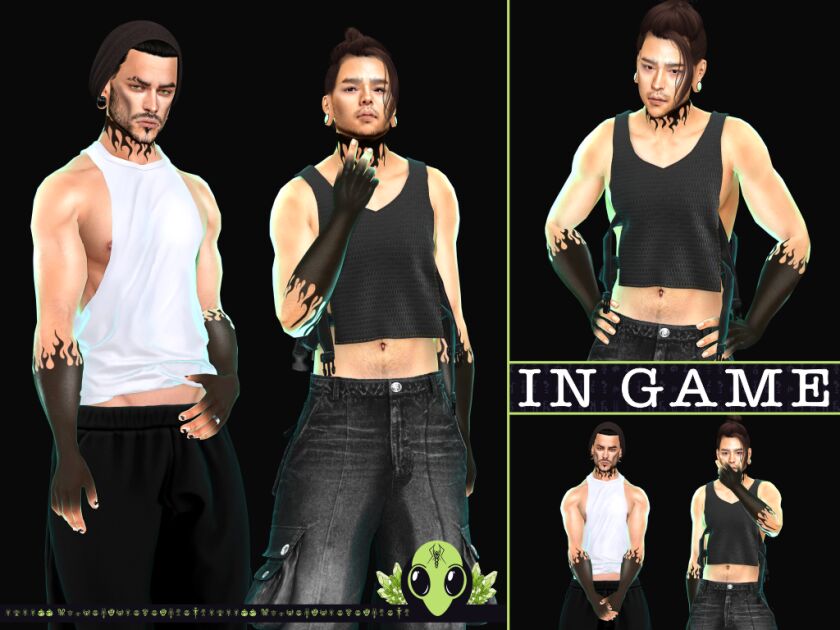 Deep Cold V1 - TSR Exclusive Tattoo Sims 4 CC Download