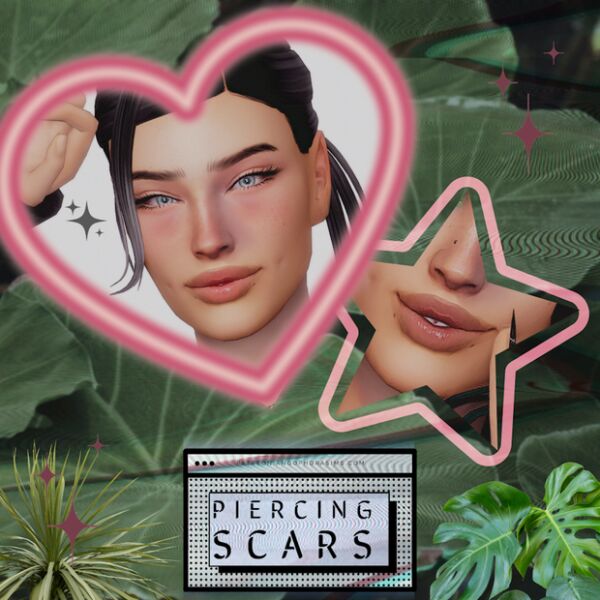 Elder Emo Lip Piercing Scars by Angophorasims Sims 4 CC Download