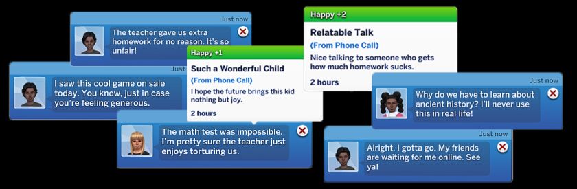 Enhanced Phone Call Experience in The Sims Sims 4 CC Download