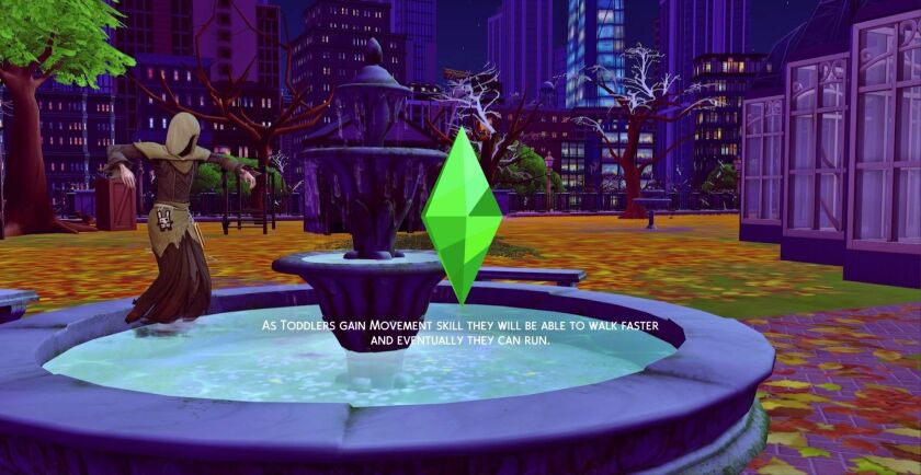 Grim Splashing in Fountain Loading Screen Set Sims 4 CC Download