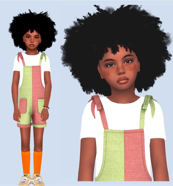 Khadijah 551 Curly Fade Hair Conversion Sims 4 CC Download