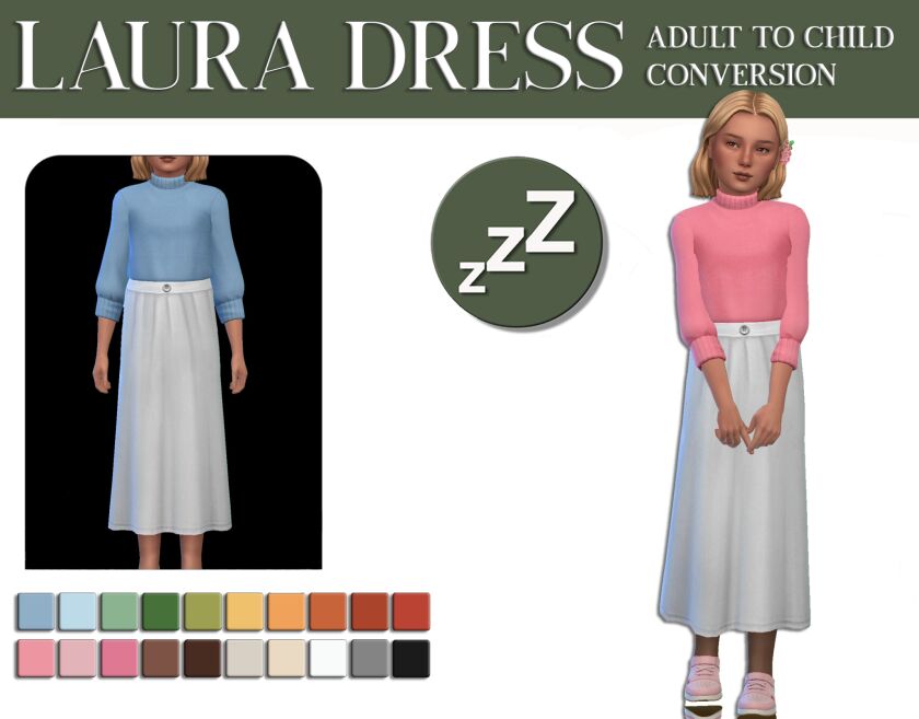 Laura Jumper Dress Conversion Sims 4 CC Download