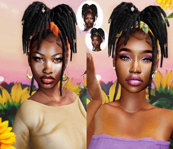Lauryn Dreadlocks by XxBlacksims Sims 4 CC Download