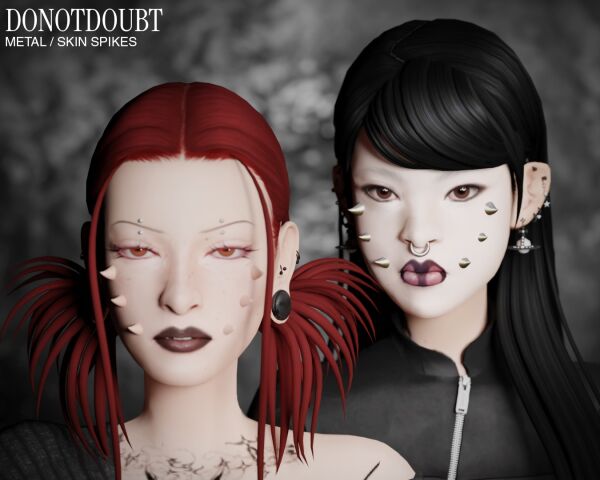 Metal / Skin Spikes for Unique Style Sims 4 CC Download