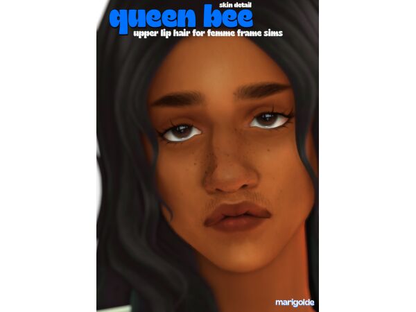Queen BEE - Upper LIP Hair Skin Detail Sims 4 CC Download