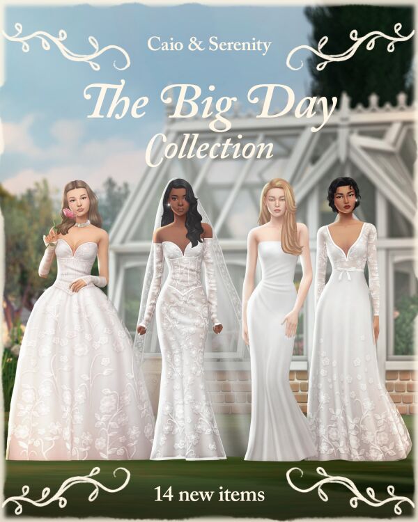Serenity X Caio - The BIG DAY Collection Sims 4 CC Download
