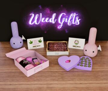 Cool Weed Gift Set Sims 4 CC Download