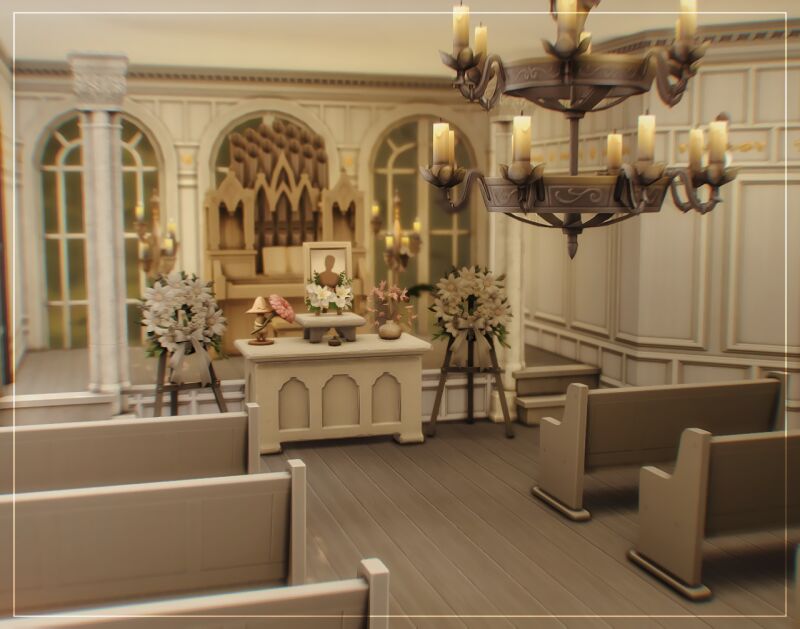 Willow Creek Church - A Stunning NO CC Build Sims 4 CC Download