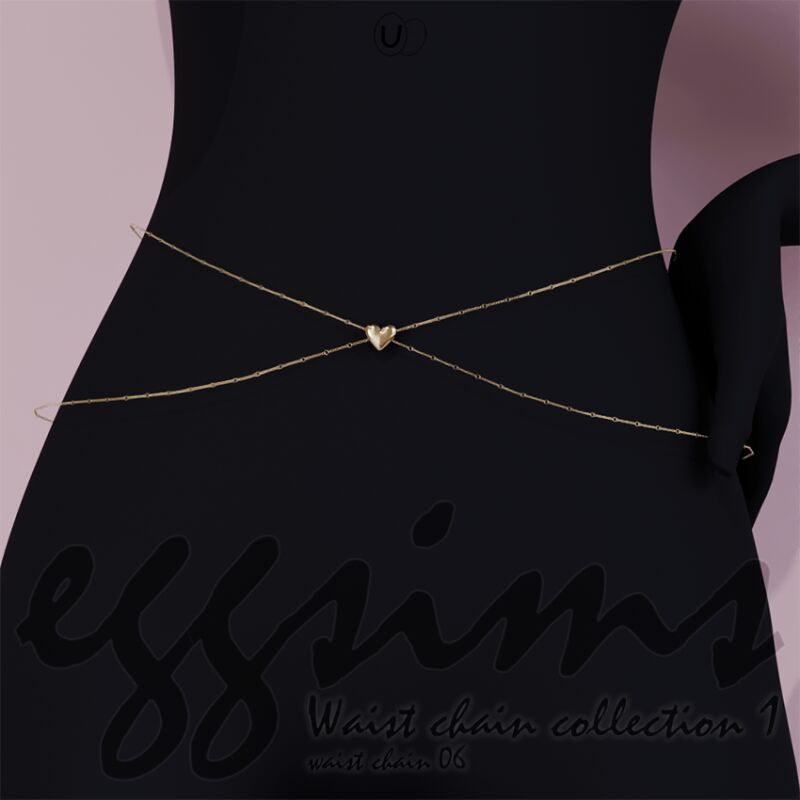 Stylish Waist Chain 06 for Female Sims Sims 4 CC Download