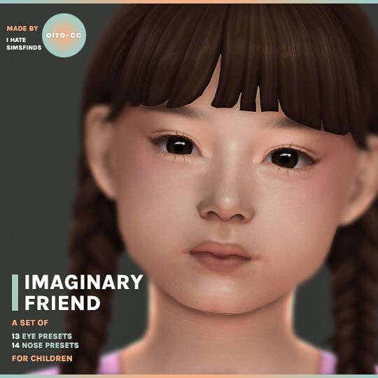 Imaginary Friend: Face Presets for Children Sims 4 CC Download