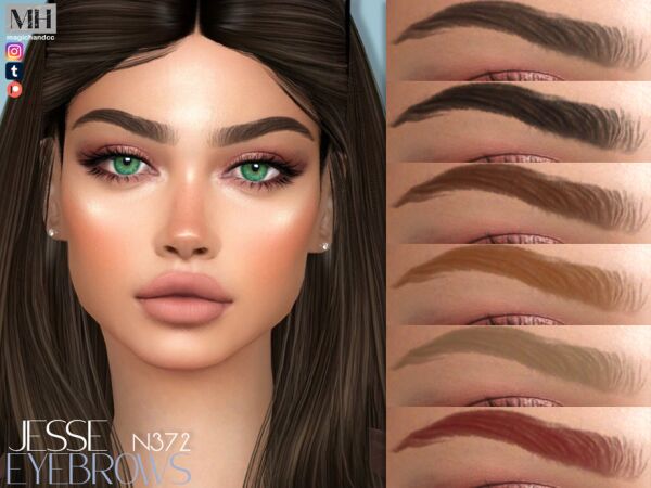 Jesse Eyebrows N372 by MagicHand Sims 4 CC Download