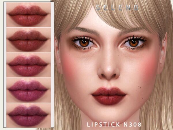 Lipstick N308 By Seleng Sims 4 CC Download