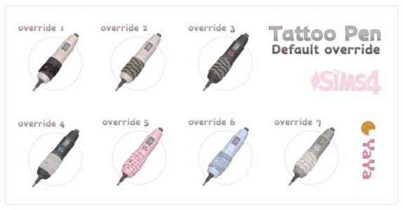 TattooPen Default Override by Yaya_Sims Sims 4 CC Download