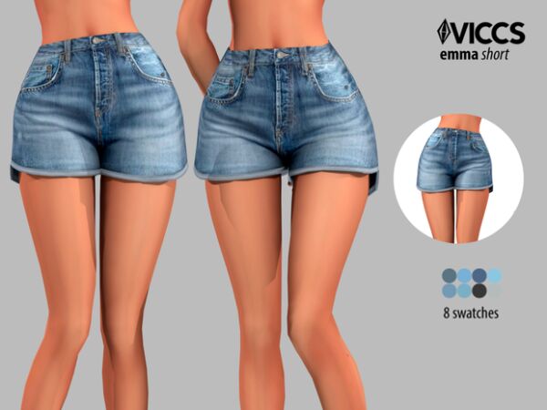 Stylish Emma Shorts for All Ages Sims 4 CC Download