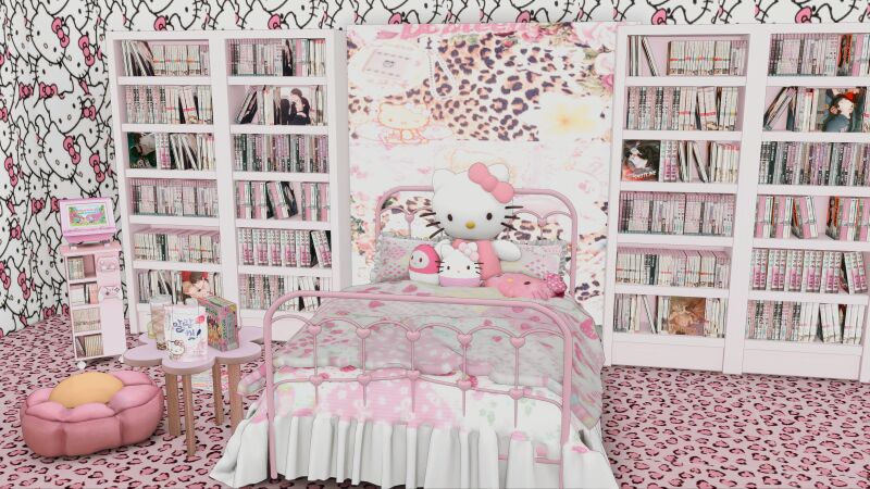Waifu Bedroom by Darkwaifu Sims 4 CC Download